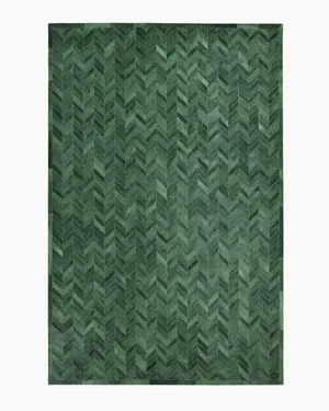 Quince Jones Hide Rug - Green