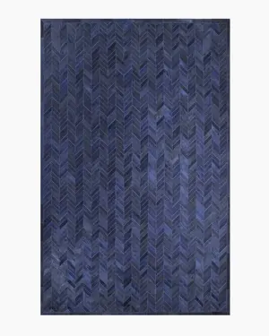 Quince Jones Hide Rug - Navy