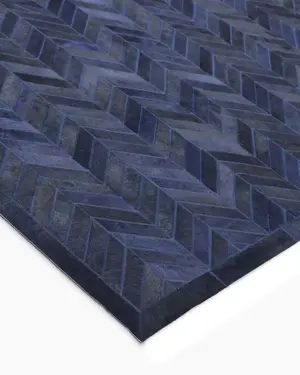 Quince Jones Hide Rug - Navy