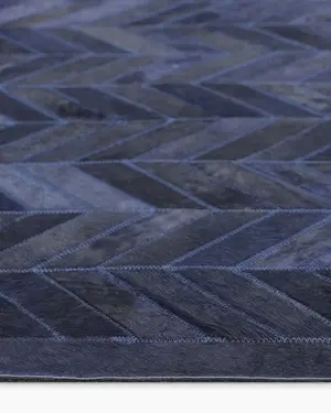 Quince Jones Hide Rug - Navy
