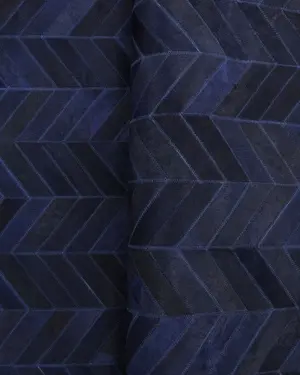 Quince Jones Hide Rug - Navy