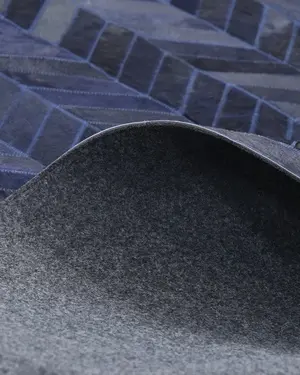 Quince Jones Hide Rug - Navy