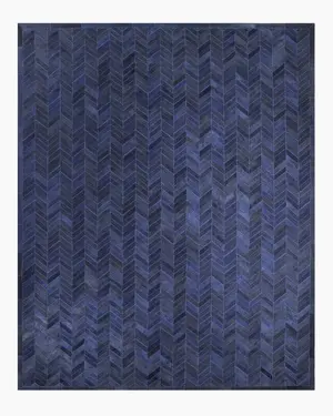 Quince Jones Hide Rug - Navy