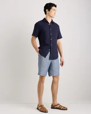 Quince 9" Linen Shorts - Chambray Blue