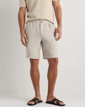 Quince 9" Linen Shorts - Flax