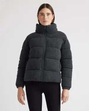 Quince Cashmere Puffer Jacket - Charcoal