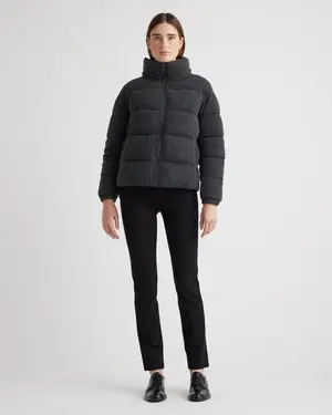 Quince Cashmere Puffer Jacket - Charcoal