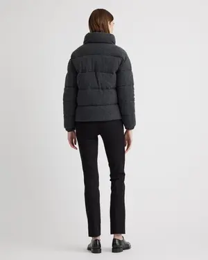 Quince Cashmere Puffer Jacket - Charcoal