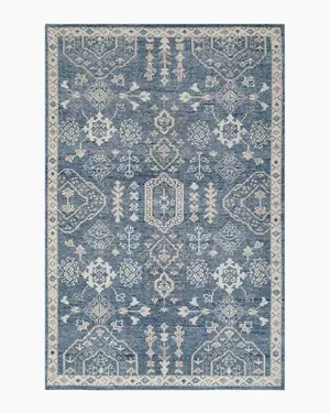 Quince Fara Hand-knotted Wool Rug Blue