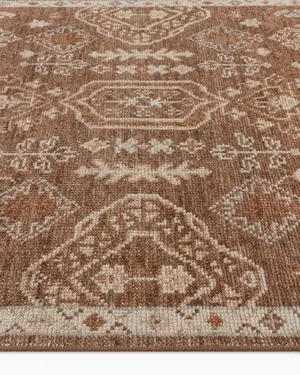 Quince Fara Hand-knotted Wool Rug - Brown