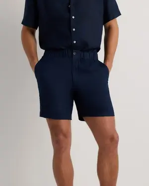 Quince 7" European Linen Shorts - Deep Navy