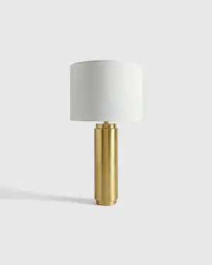 Quince Cylindrical Iron Table Lamp - Brass