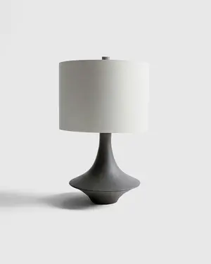 Quince Sculptural Resin Table Lamp - Black