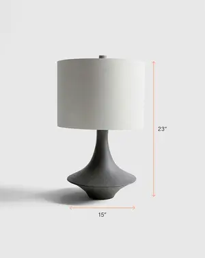 Quince Sculptural Resin Table Lamp - Black