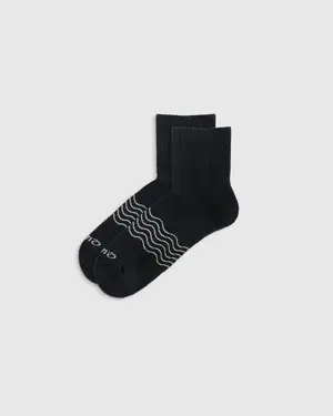 Quince Everyday Quarter Socks 4-pack - Black