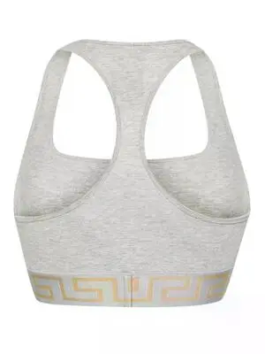 Versace Greca-underband Racerback Bralette - Grey