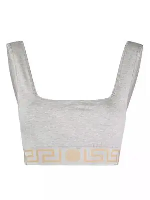 Versace Medusa-jacquard Jersey Bra - Grey