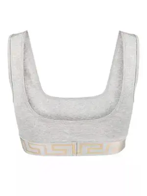 Versace Medusa-jacquard Jersey Bra - Grey