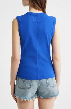 Free People Murphy Cotton Tank - Blue