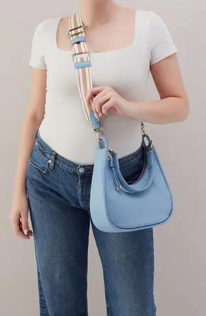 Hobo Small Leather Shoulder Bag - Seabreeze