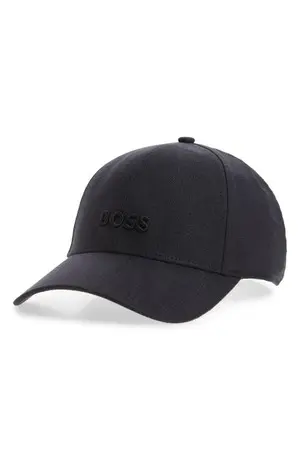 BOSS Embroidered Logo Baseball Cap - Dk Bu