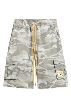 DIET STARTS MONDAY Camo Cargo Shorts - Grey