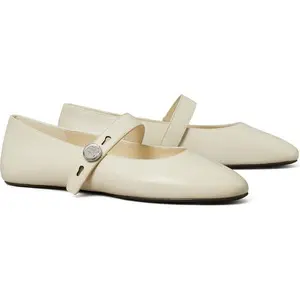 Tory Burch Romy Mary Jane Flat - Light Cream