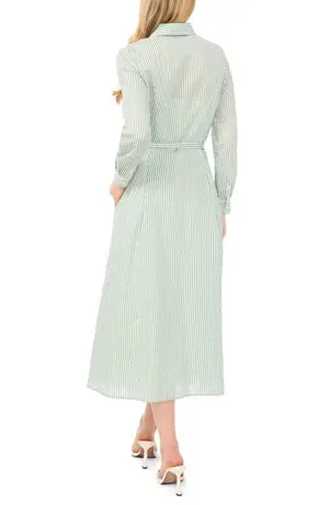 Ted Baker London Lynn Vertical Stripe Midi Shirt Dress