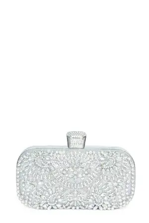 LAUREN LORRAINE Sofie Embellished Clutch - Silver