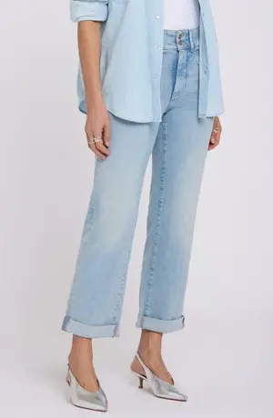 NYDJ Bailey High-waist Crop Straight-leg Jeans - Keys View