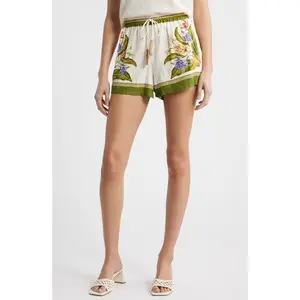 FARM RIO Tropical Linen Blend Shorts
