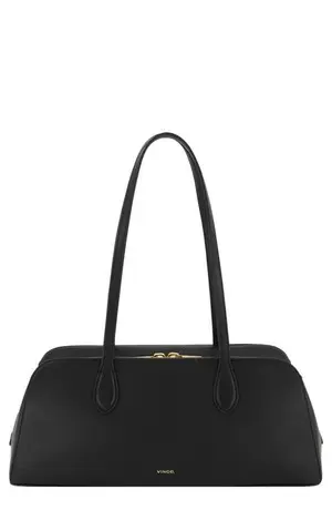 Vince Athene Nappa Leather East/west Shoulder Bag - Black