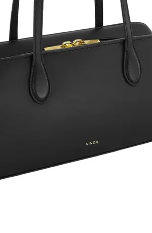 Vince Athene Nappa Leather East/west Shoulder Bag - Black