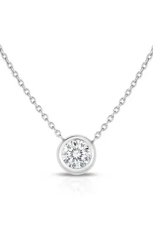 Roberto Coin 18k Gold Diamond Pendant Necklace White