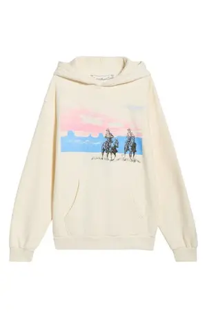 ONE OF THESE DAYS Drifting Fleece Graphic Hoodie - Bone