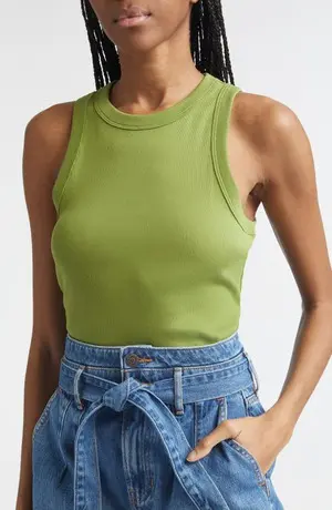 Veronica Beard Jordyn Crop Tank - Cactus