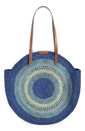 ANYA HINDMARCH Bow Round Raffia Tote