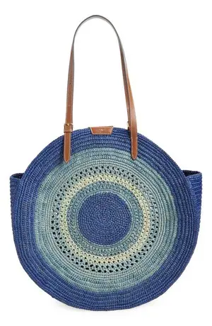 ANYA HINDMARCH Bow Round Raffia Tote
