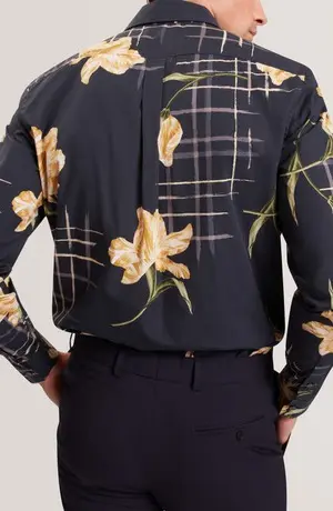 Ted Baker London Quorik Floral Print Button-up Shirt