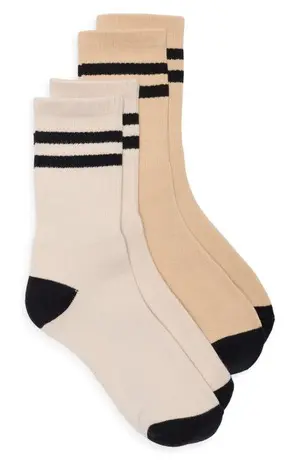 Bp. Varsity Stripe Crew Socks 2-pack - Multi