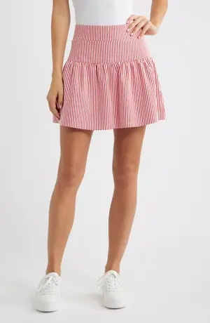 Vineyard Vines Flare Seersucker Miniskirt - Lighthouse Red