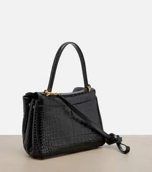 Balenciaga Rodeo Small Croc-effect Leather Tote Bag - Black