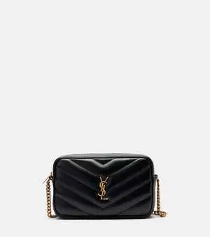 Saint Laurent Loulou Quilted Leather Camera Bag - Black