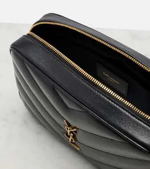 Saint Laurent Loulou Quilted Leather Camera Bag - Black