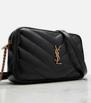 Saint Laurent Loulou Quilted Leather Camera Bag - Black