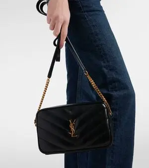 Saint Laurent Loulou Quilted Leather Camera Bag - Black