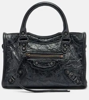 Balenciaga Le City Mini Leather Top-handle Bag - Black