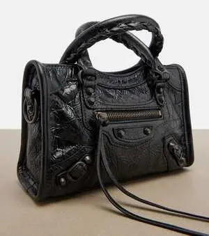 Balenciaga Le City Mini Leather Top-handle Bag - Black