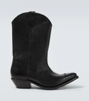 Our Legacy Consultant Leather Cowboy Boots - Black