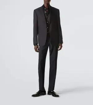 Rubinacci Silk Satin Shirt - Black